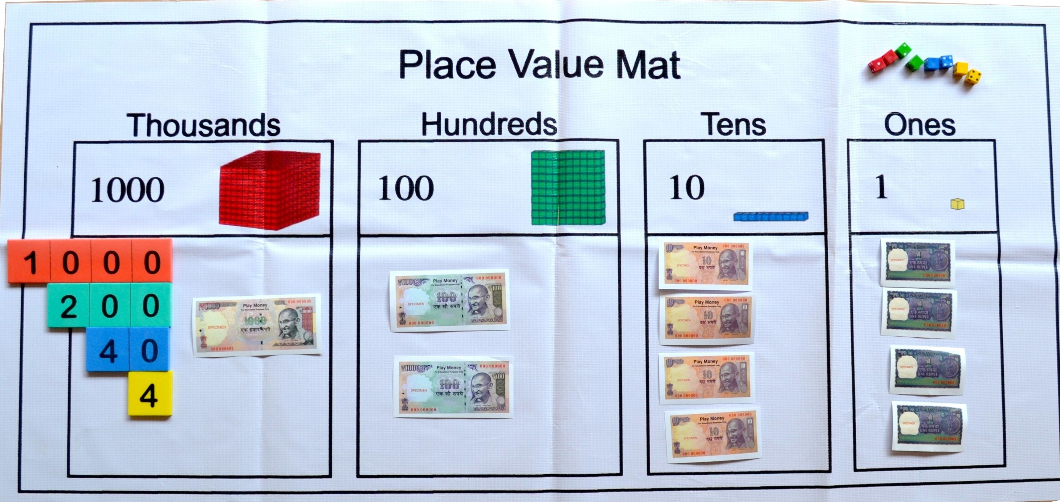 Idek Bundle Place Value Set with Play Money Price in India - Buy Idek ...